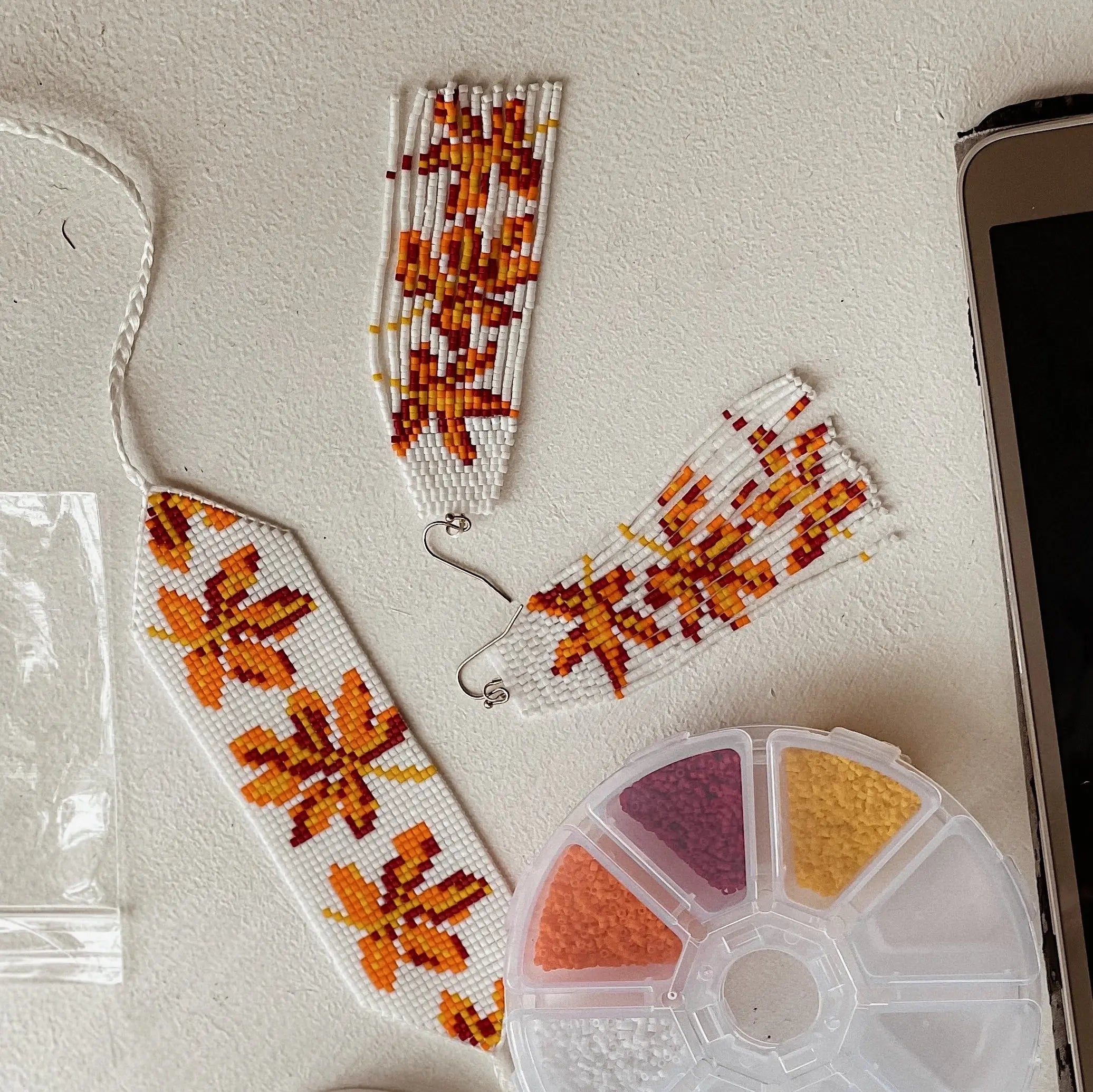 Fall Beading Patterns: Brick Stitch, Loom, Fringe for Jewelry – NikoBeadsUA