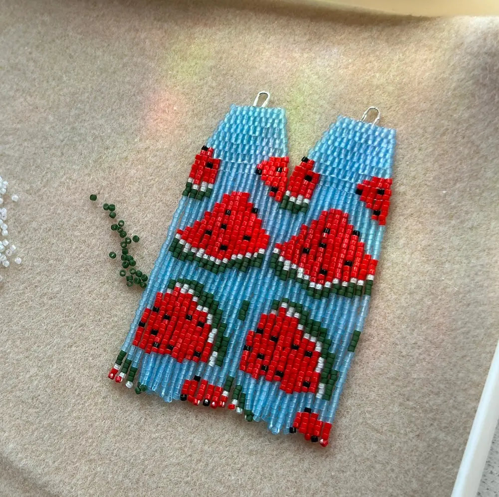 Collection of Fruit Beading Patterns: Brick Stitch, Loom, Fringe